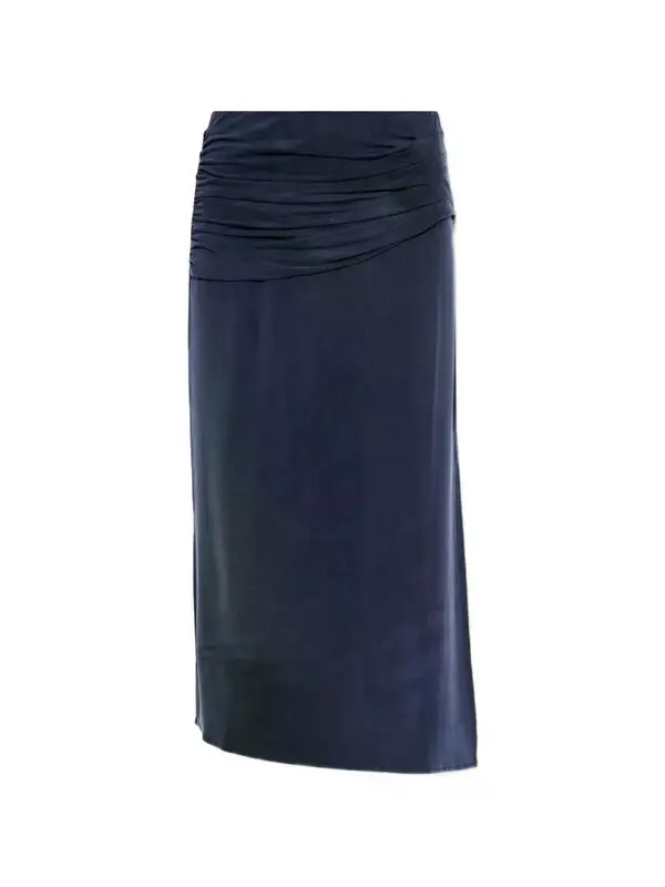 IRO PARIS Emeraude Ruched Midi Skirt - Blue