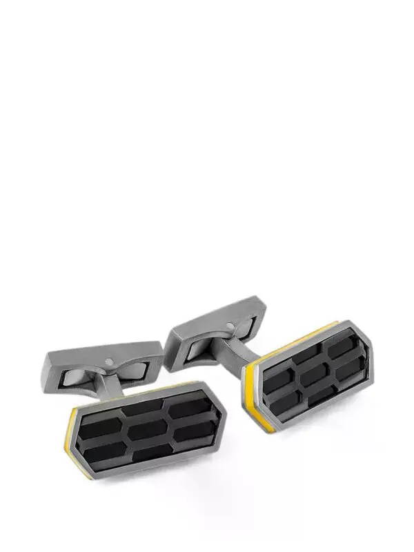 Tateossian Honeycomb-pattern Cufflinks - Grey