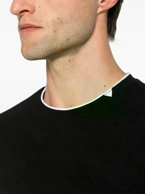 JEORDIE'S Layered-neck Contrast-trim T-shirt
