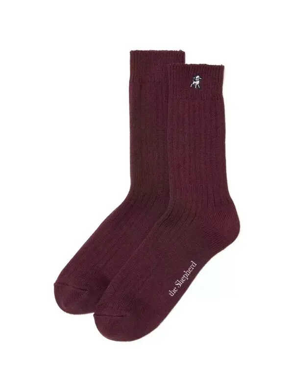 Undercover Ribbed-knit Socks - Red