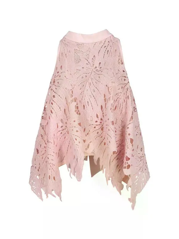 Vintage Lace Overlay Halterneck Top