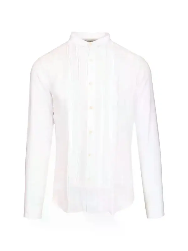 AL DUCA D’AOSTA 1902 Pleated-detail Button-down Linen Shirt