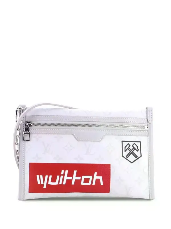 LOUIS VUITTON Double Flat Messenger Bag Limited Edition - Grey