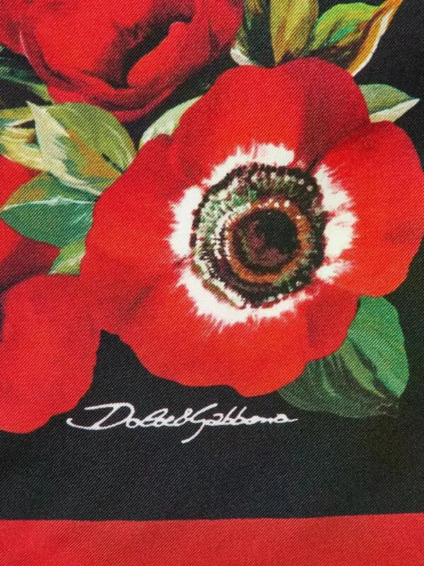 Dolce & Gabbana Floral-print Square Scarf