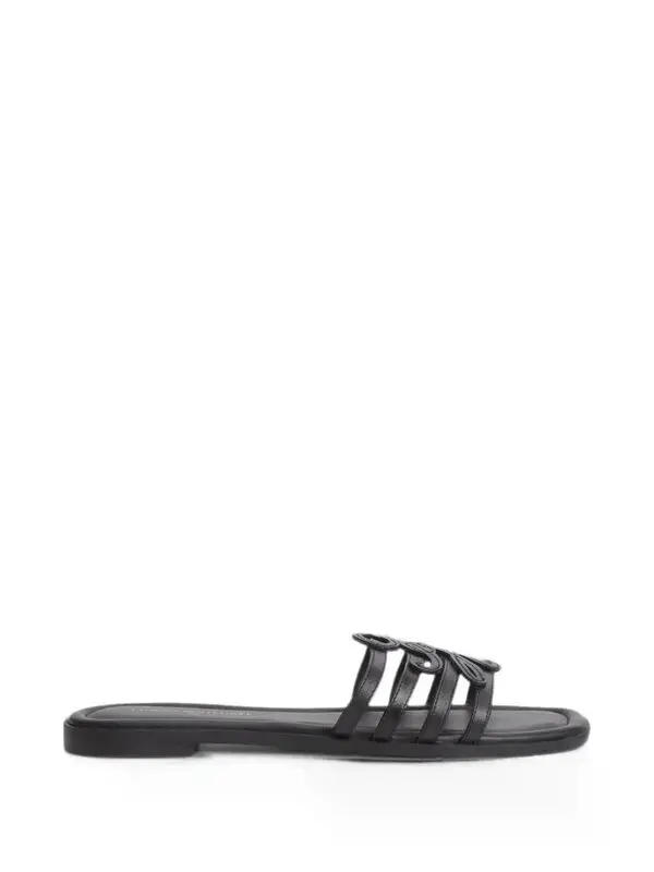 Tommy Hilfiger Multi-strap Flat Sandals - Black