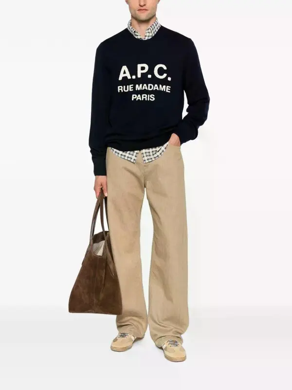 A.p.c. Wool Crew Neck Jumper - Blue