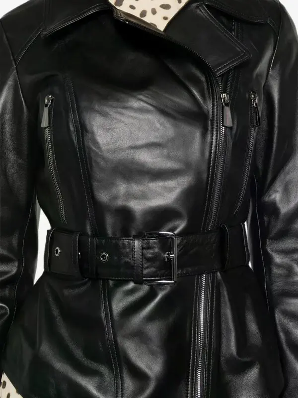 ADRIANNA FERETTI Leather Biker Jacket