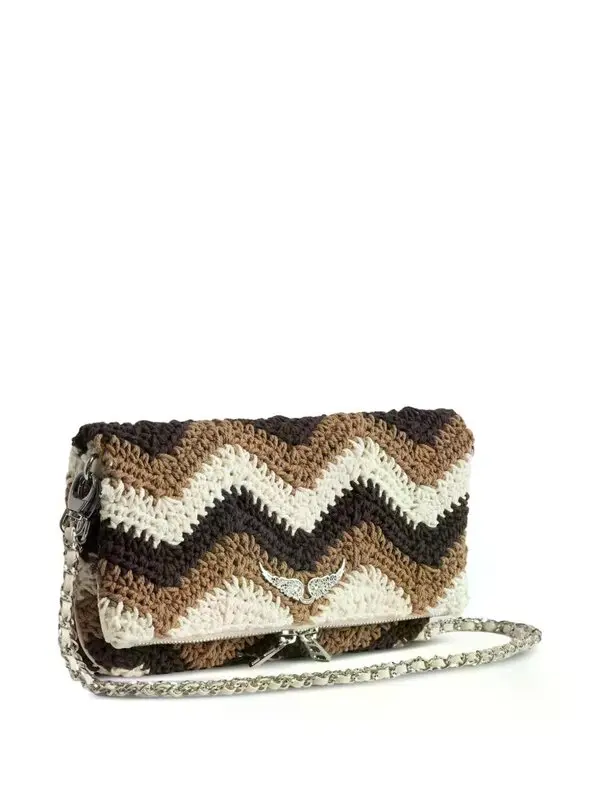 Zadig&Voltaire Rock Chevron Macramé Clutch Bag