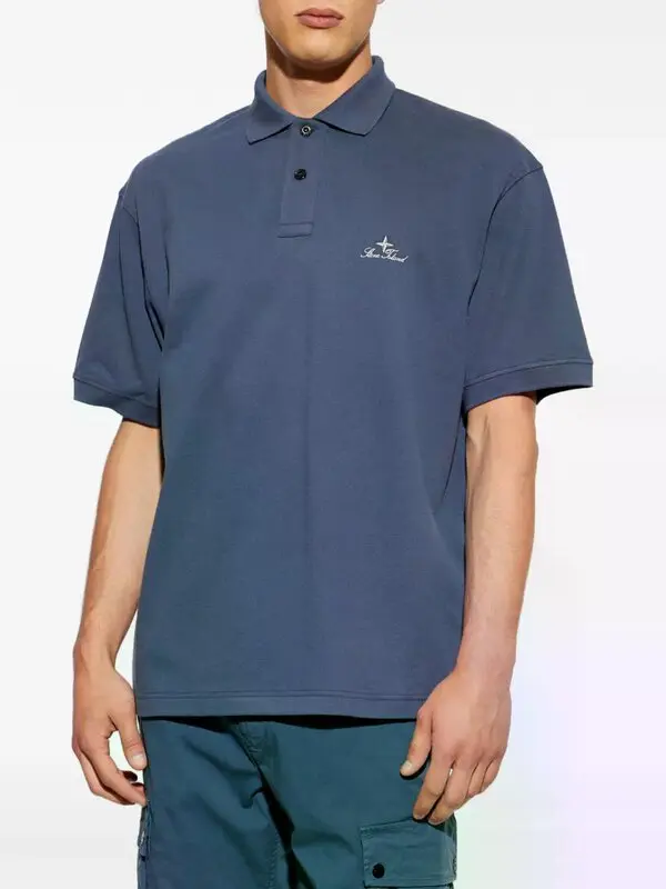 Stone Island Logo-embroidered Polo Shirt