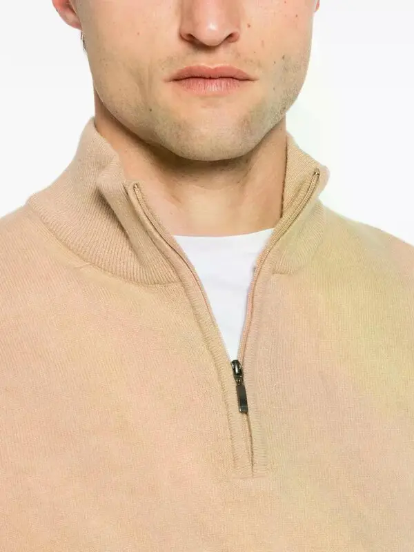 SERGIO MORETTI FIRENZE Half-zip High Neck Sweater