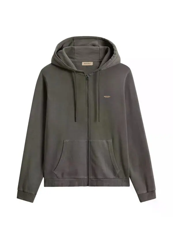 Woolrich Garment-dyed Zip-up Hoodie