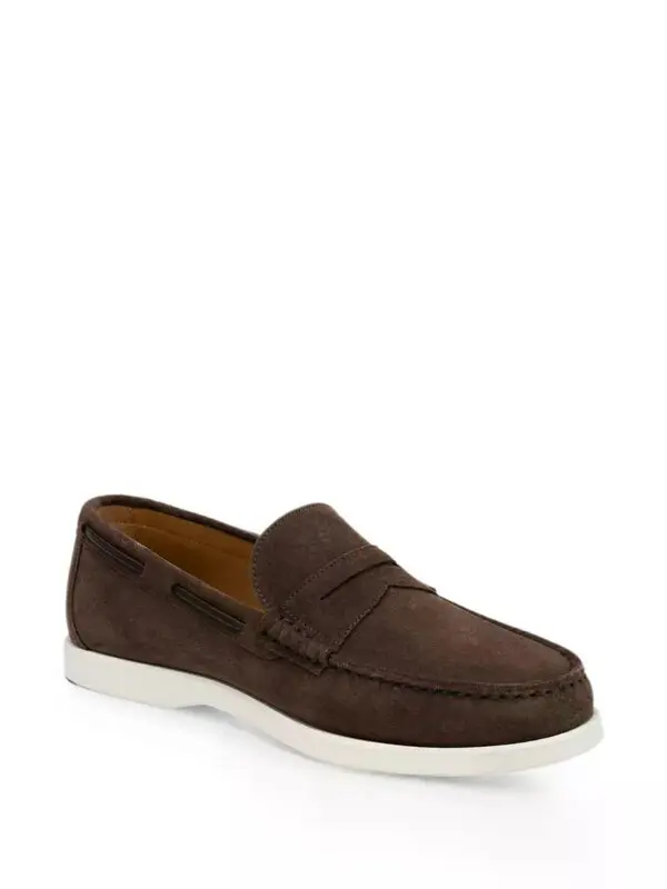 Kiton Suede Penny Loafers