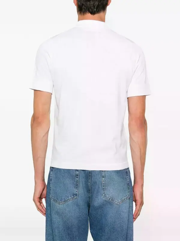 JEORDIE'S Button-down Short-sleeve Knitted Cotton Shirt