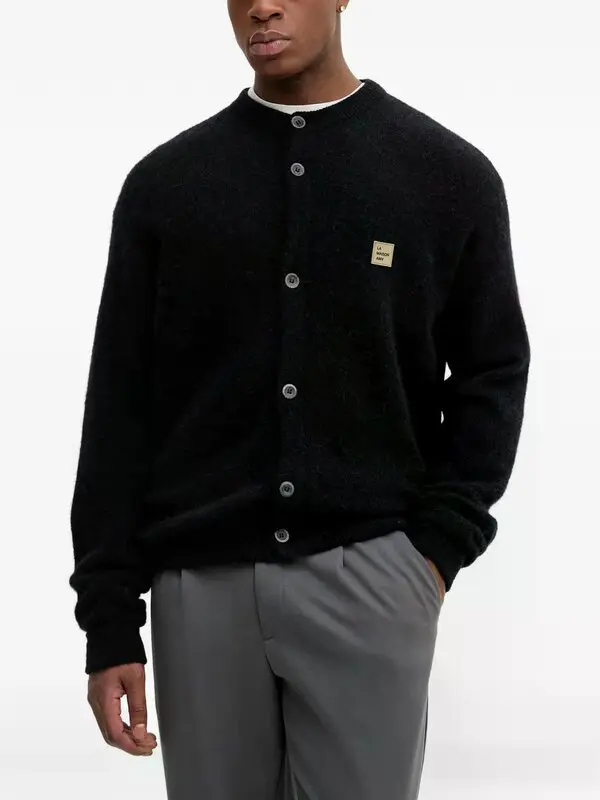 American Vintage Vitow Logo-patch Cardigan - Black