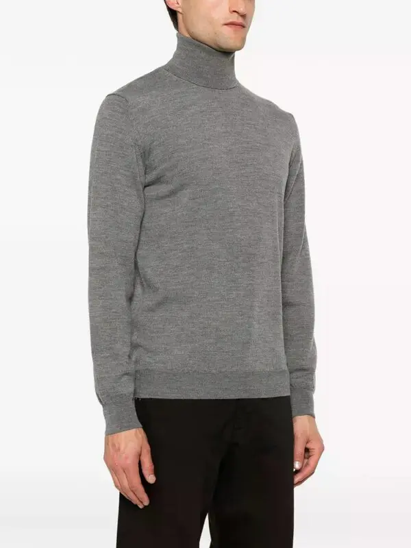 SERGIO MORETTI FIRENZE Ribbed Turtleneck Sweater - Grey