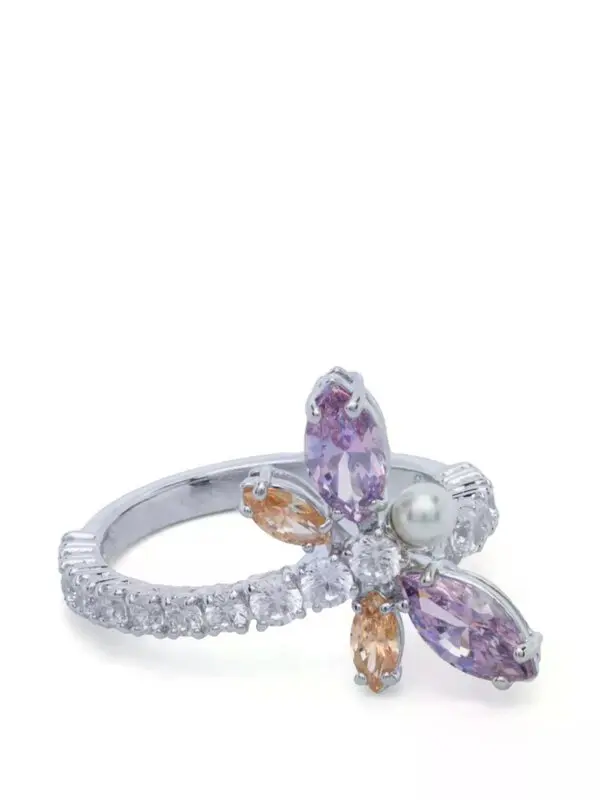 SWAROVSKI X Ariana Grande Crystal-embellished Dragonfly Motif Ring - Silver