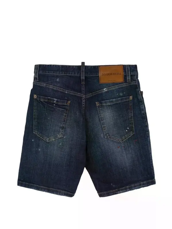 Dsquared2 Paint Splatter Distressed Shorts