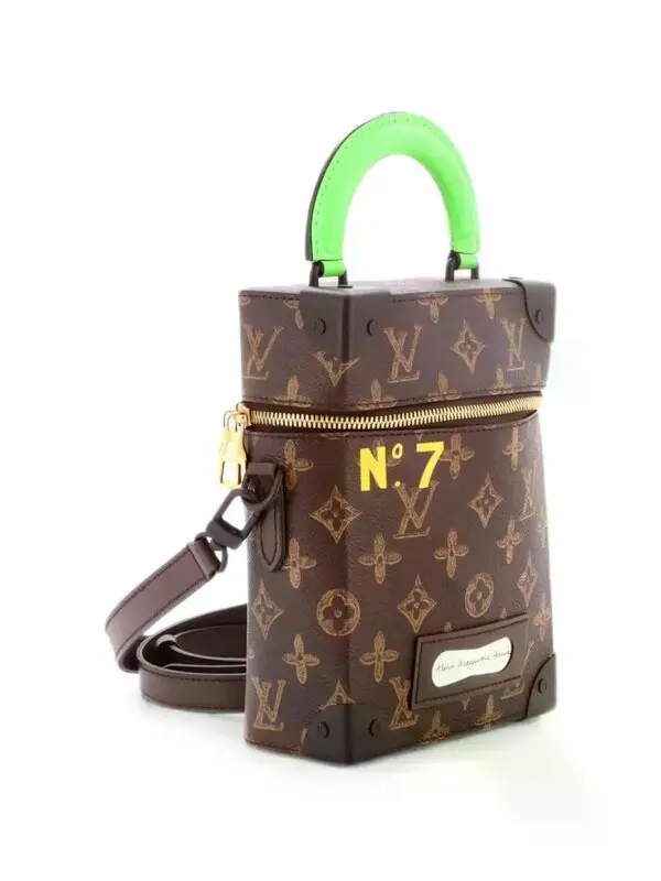 LOUIS VUITTON Vertical Box Trunk Bag No. 7 Trunk L'oeil Vintage Monogram Canvas Crossbody Bag - Brown
