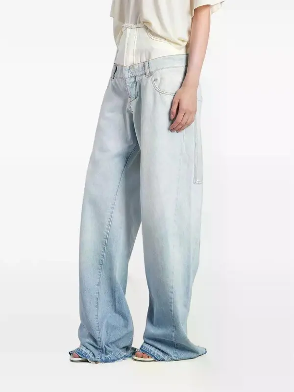 B1ARCHIVE Layered-waist Wide-leg Jeans