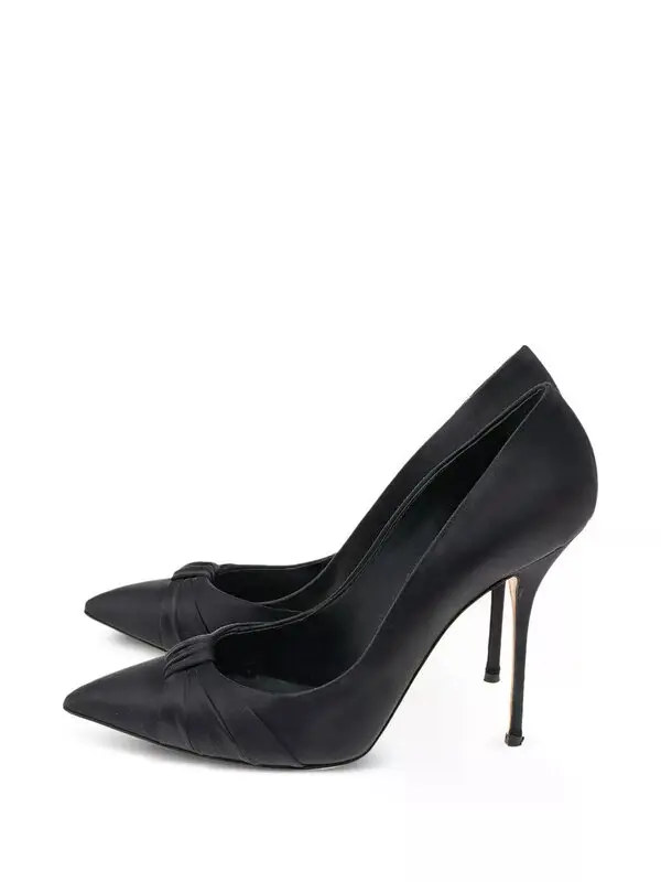 Casadei Pleated Satin Pumps - Black