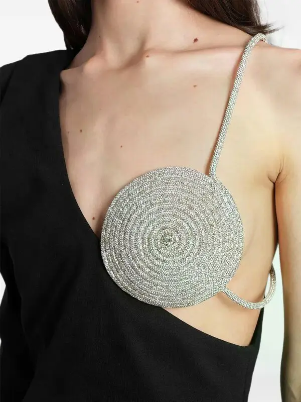 NUE Crystal Embellished One-shoulder Dress