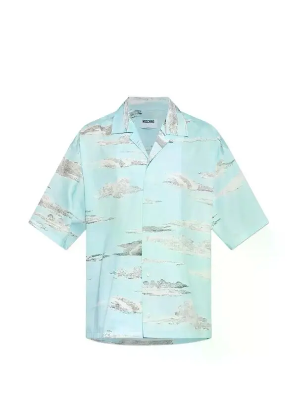 Moschino Cloud-print Camp-collar Shirt