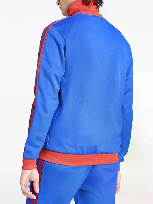 Adidas Embroidered Stripe Full-zip Sweatshirt