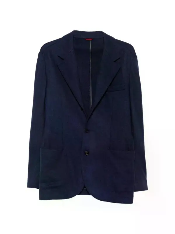 Brunello Cucinelli Cashmere Jersey Single-breasted Blazer - Blue