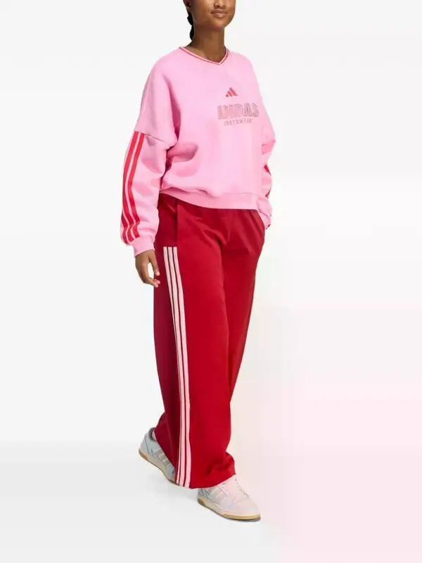 Adidas Side-stripe Track Pants - Red