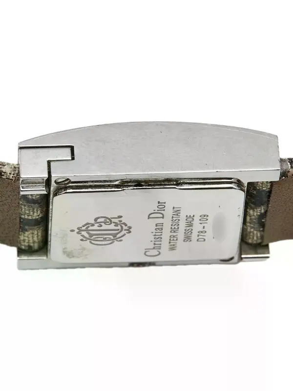 Dior Monogrammed Leather Strap Watch