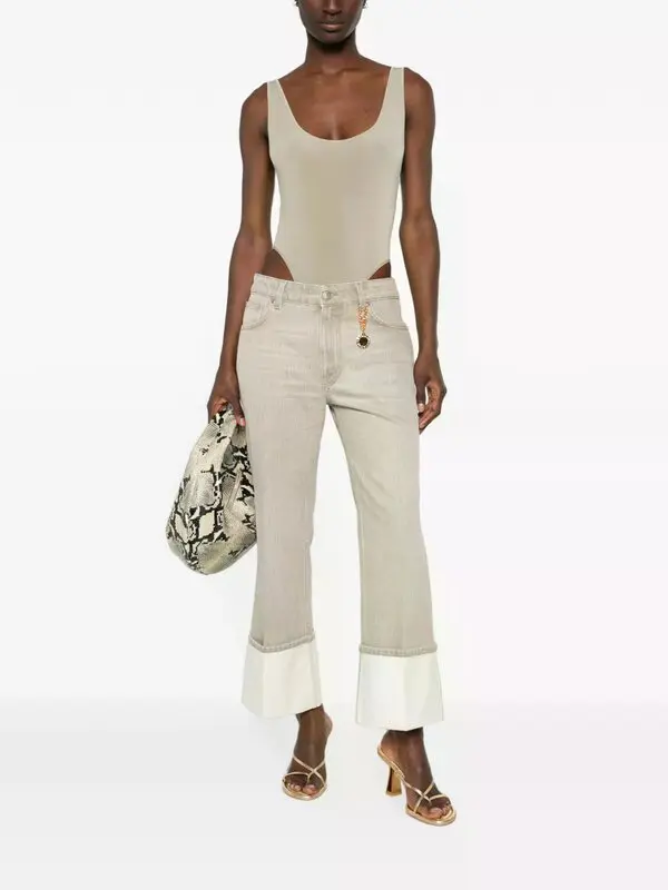 Stella McCartney Cropped Denim Jeans With Chain Detail