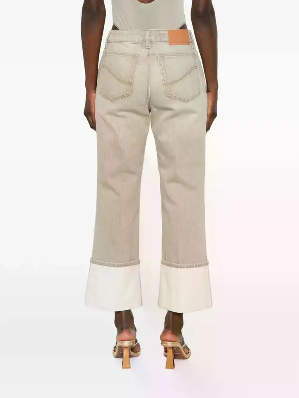 Stella McCartney Cropped Denim Jeans With Chain Detail