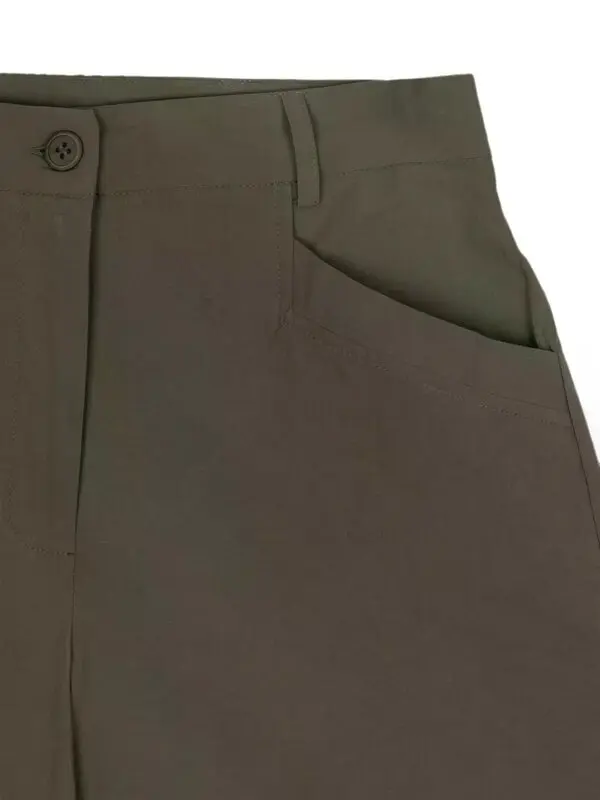 MOUTAKI Khaki Wide-leg Trousers