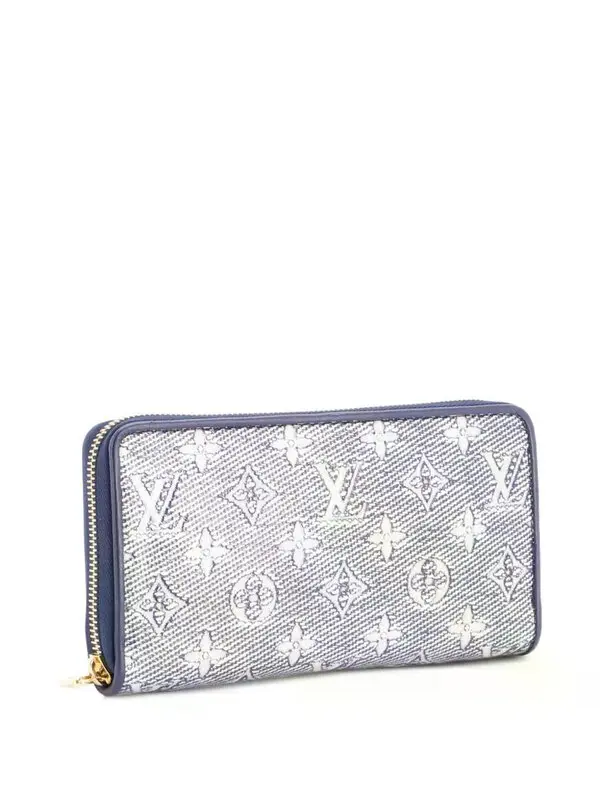 LOUIS VUITTON Zippy Wallet Monoglam Jacquard Canvas Small Wallets