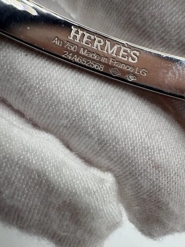 Hermès Diamond Kelly Bracelet In White Gold