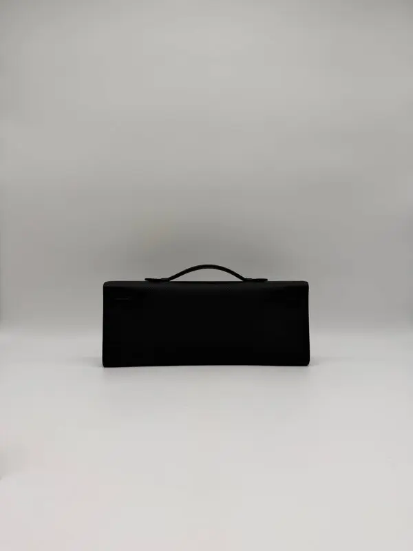 Hermès Kelly Epsom Leather Clutch With Gold Hardware - Black
