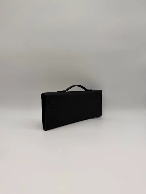 Hermès Kelly Epsom Leather Clutch With Gold Hardware - Black