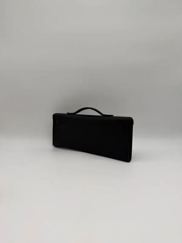 Hermès Kelly Epsom Leather Clutch With Gold Hardware - Black