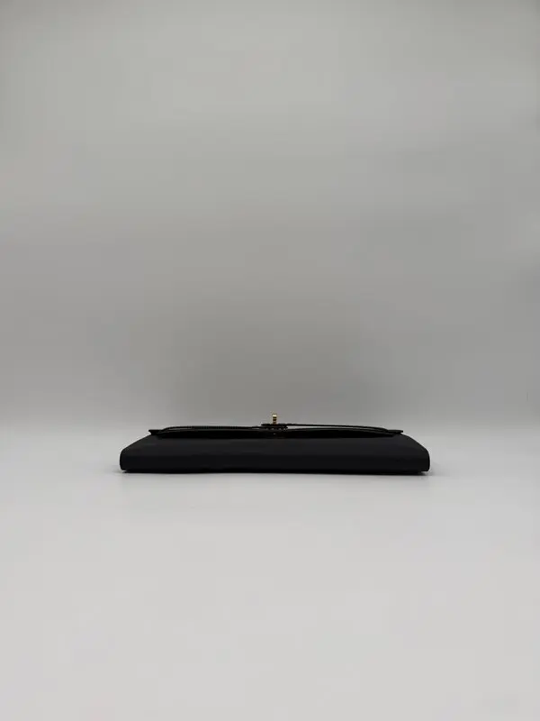 Hermès Kelly Epsom Leather Clutch With Gold Hardware - Black