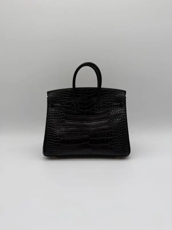 Hermès Birkin Matt Alligator Noir Gold Hardware