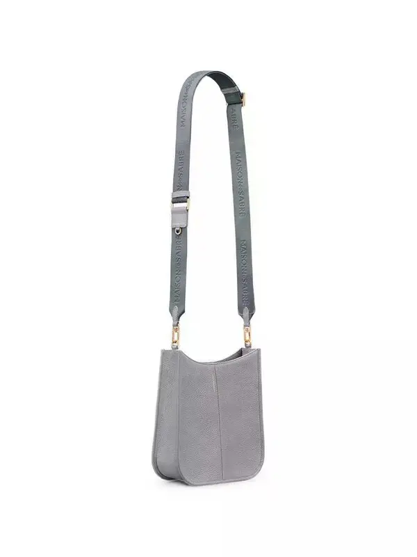 MAISON DE SABRE Grained Leather Saddle Bag - Grey