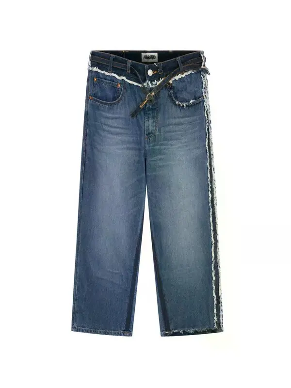 MAGLIANO Stormy Raw-edge Panelled Jeans - Blue
