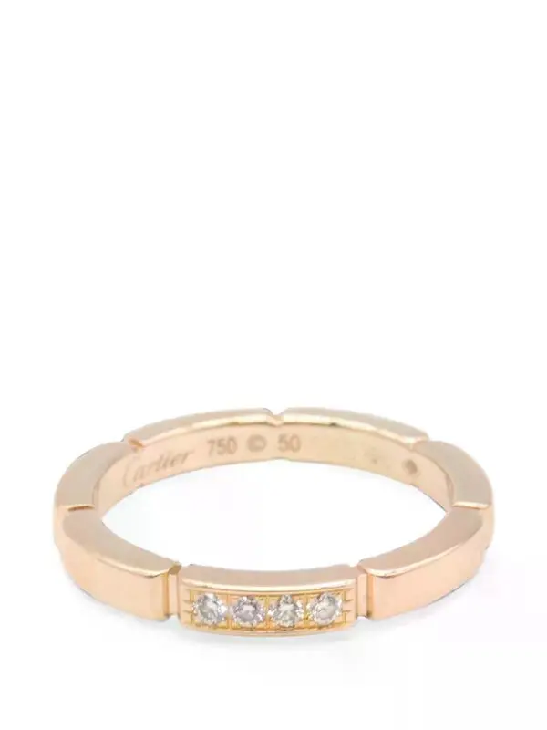 Cartier Maillon Panthère Diamond Ring In 18k Rose Gold