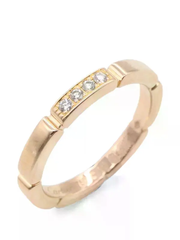 Cartier Maillon Panthère Diamond Ring In 18k Rose Gold - Pink