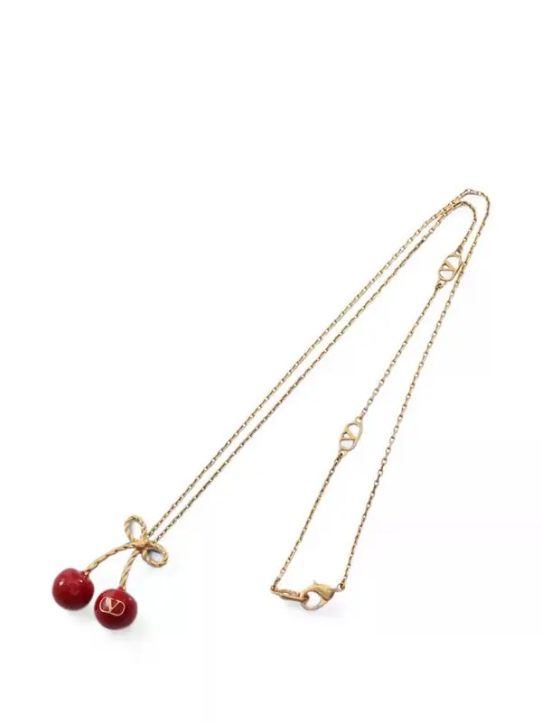 Valentino Garavani Vlogo Cherry Pendant Necklace