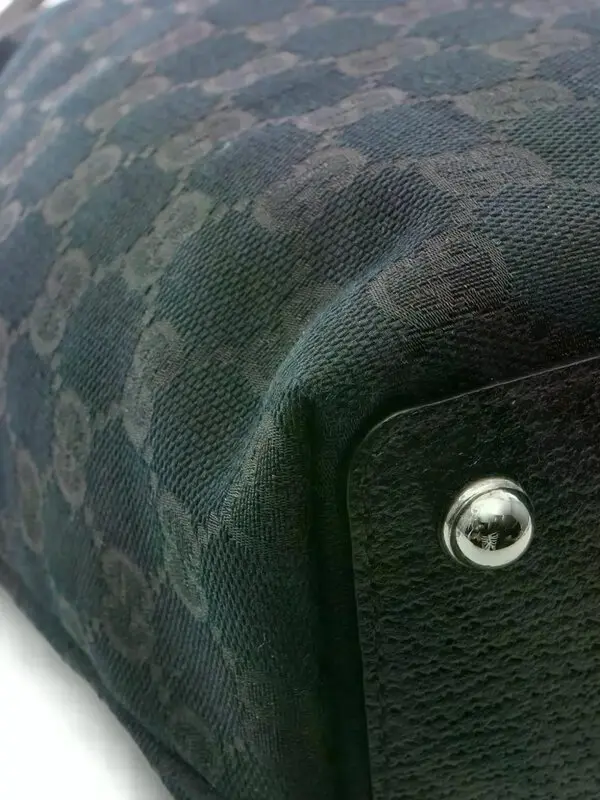 Gucci Gg Canvas Leather Tote Bag