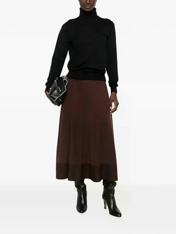 SERGIO MORETTI FIRENZE Fine-knit Flared Skirt