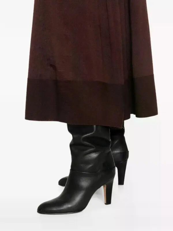 SERGIO MORETTI FIRENZE Fine-knit Flared Skirt
