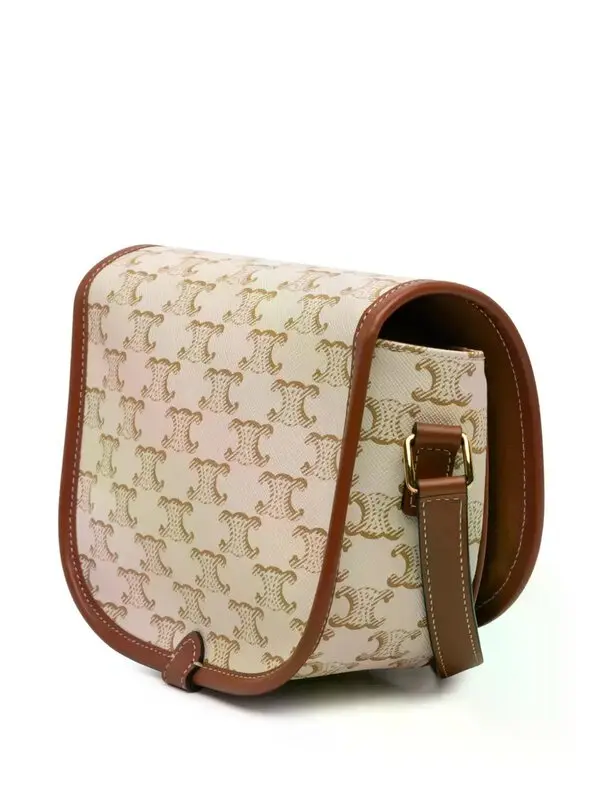 Celine Medium Triomphe Coated Canvas Folco Crossbody Bag