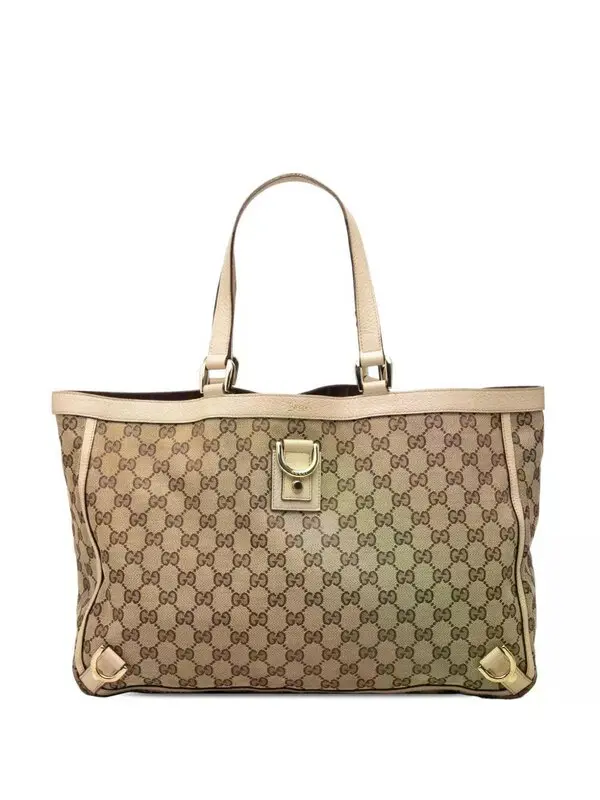 Gucci Abbey D-ring Tote Bag In Gg Canvas - Neutrals